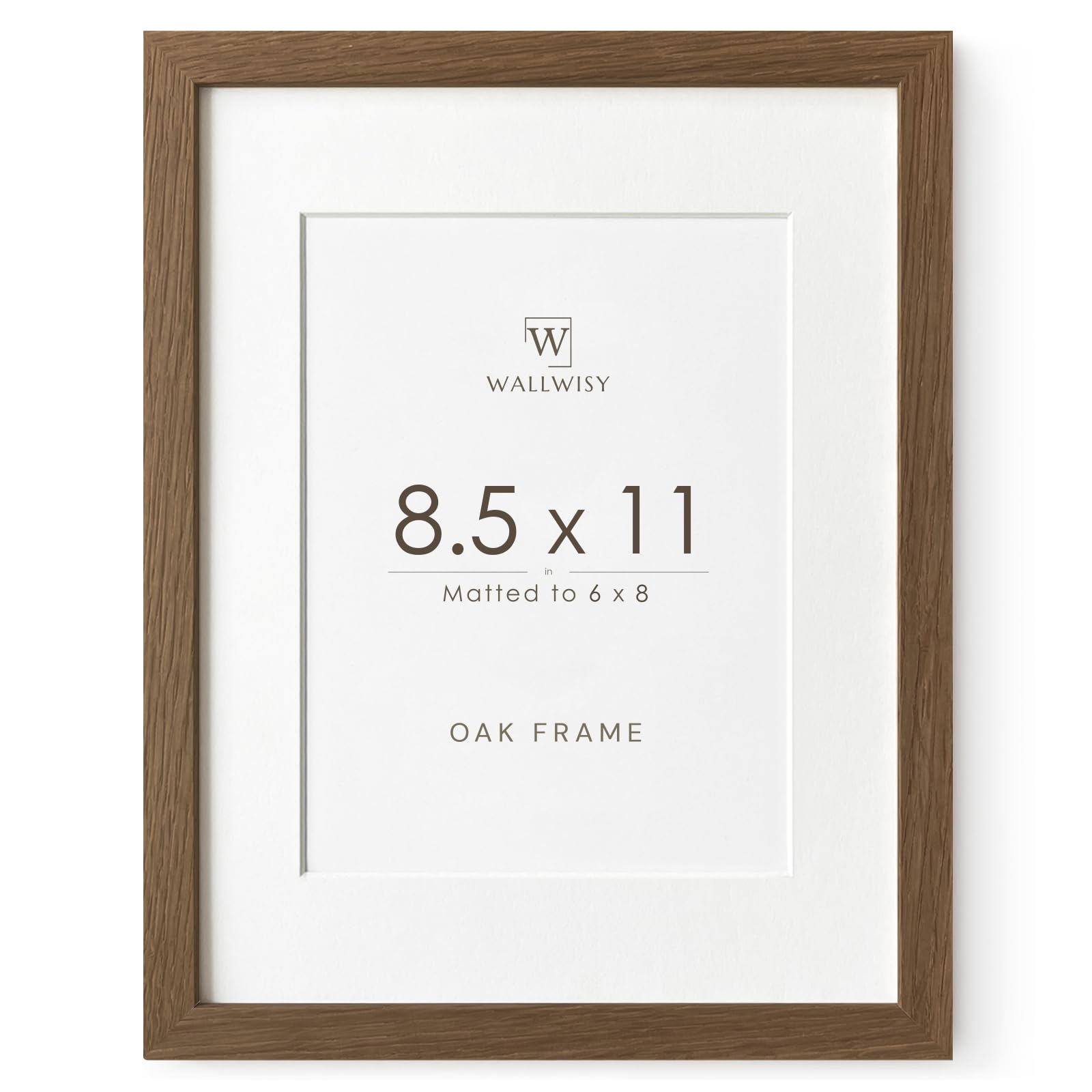 Amazon.com - 8.5x11 Picture Frame, Solid Oak Wood 8.5 by 11 Picture ...
