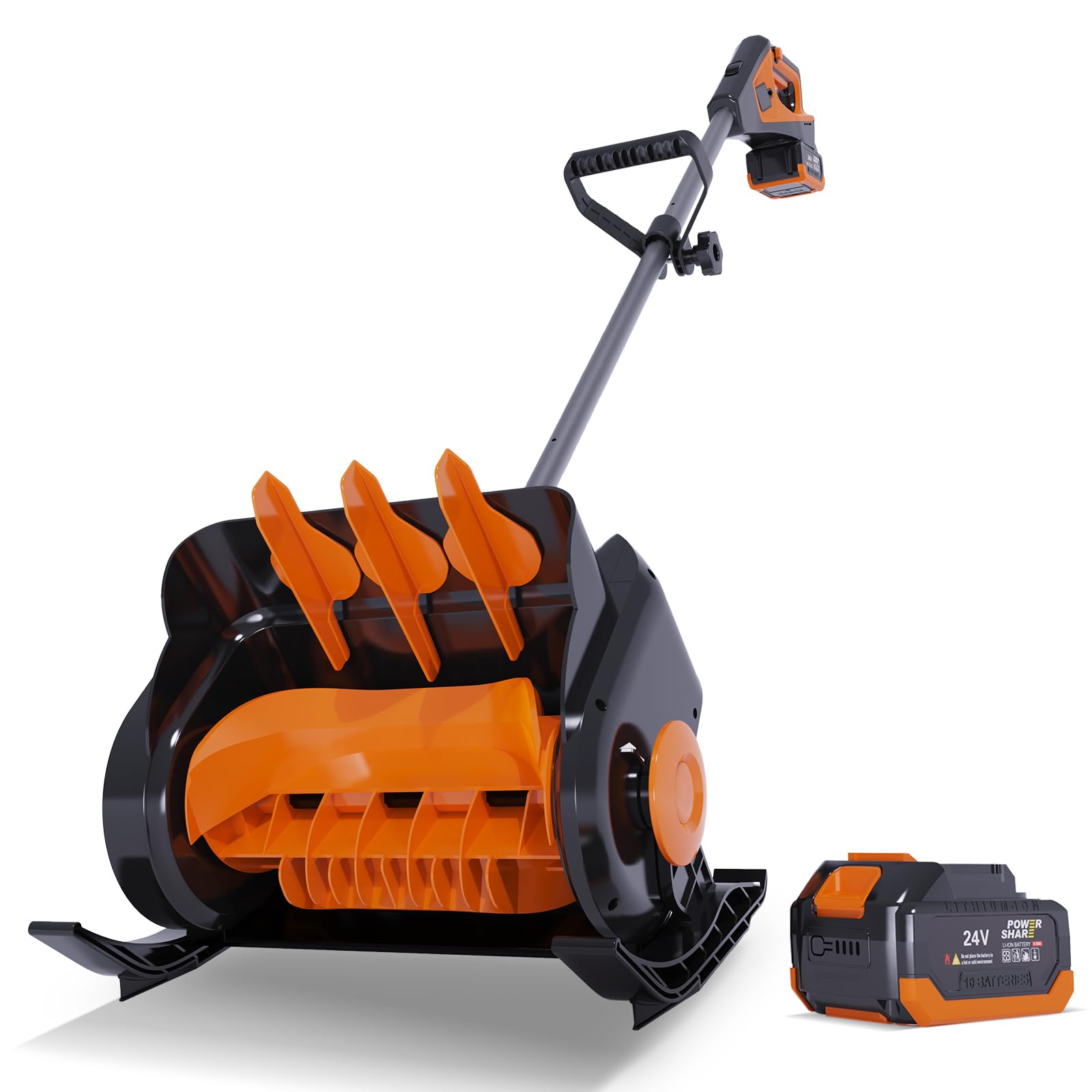 Amazon.com : 24V 4Ah Electric Snow Blower Cordless Snow Shovel ...