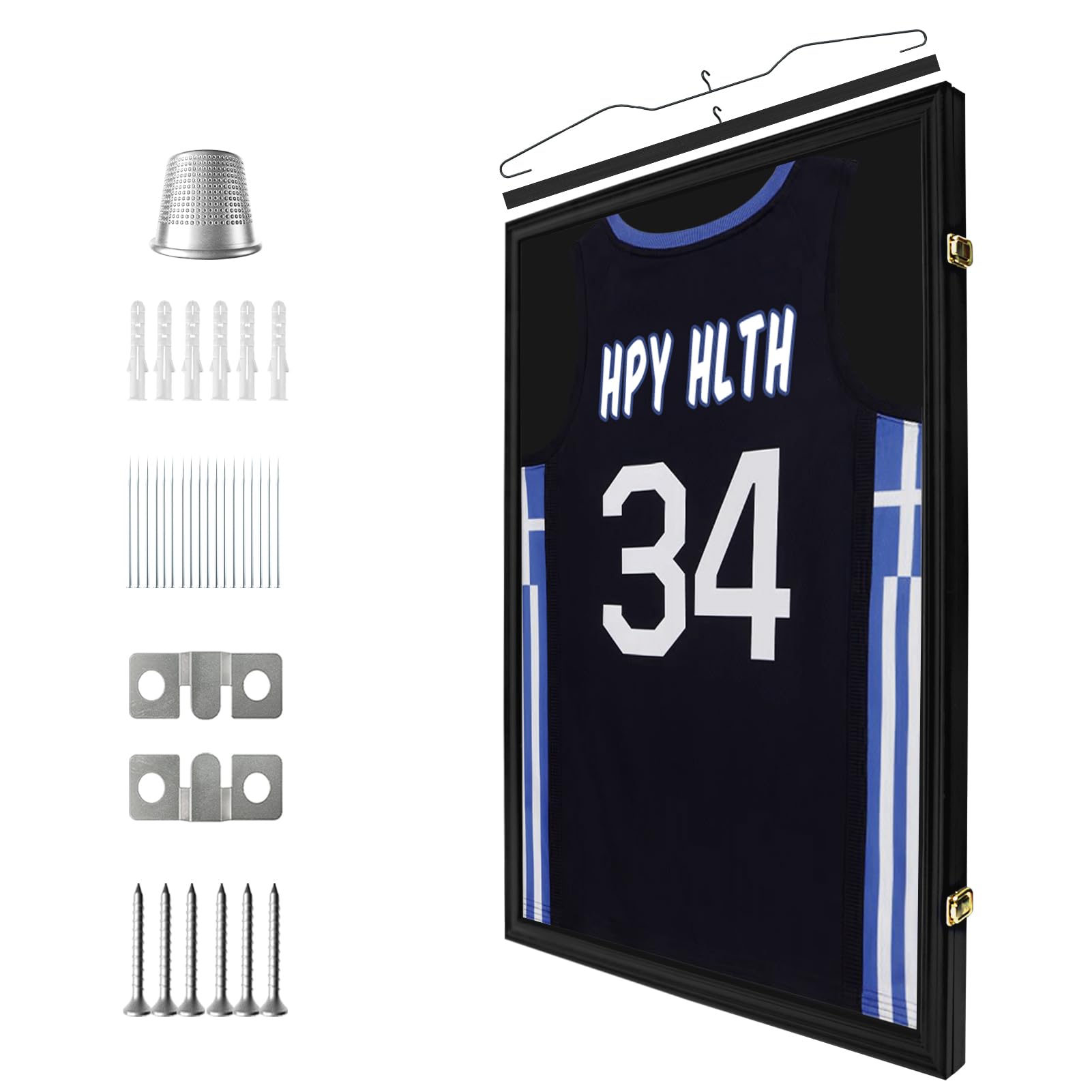 Jersey Frame Display Case, Large Solid Wood Jersey Shadow Box Display ...