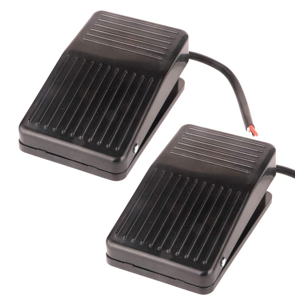 Gebildet 2 x 250 VAC 10 A Foot Switch, Momentary Pedal Switch, SPDT NO ...