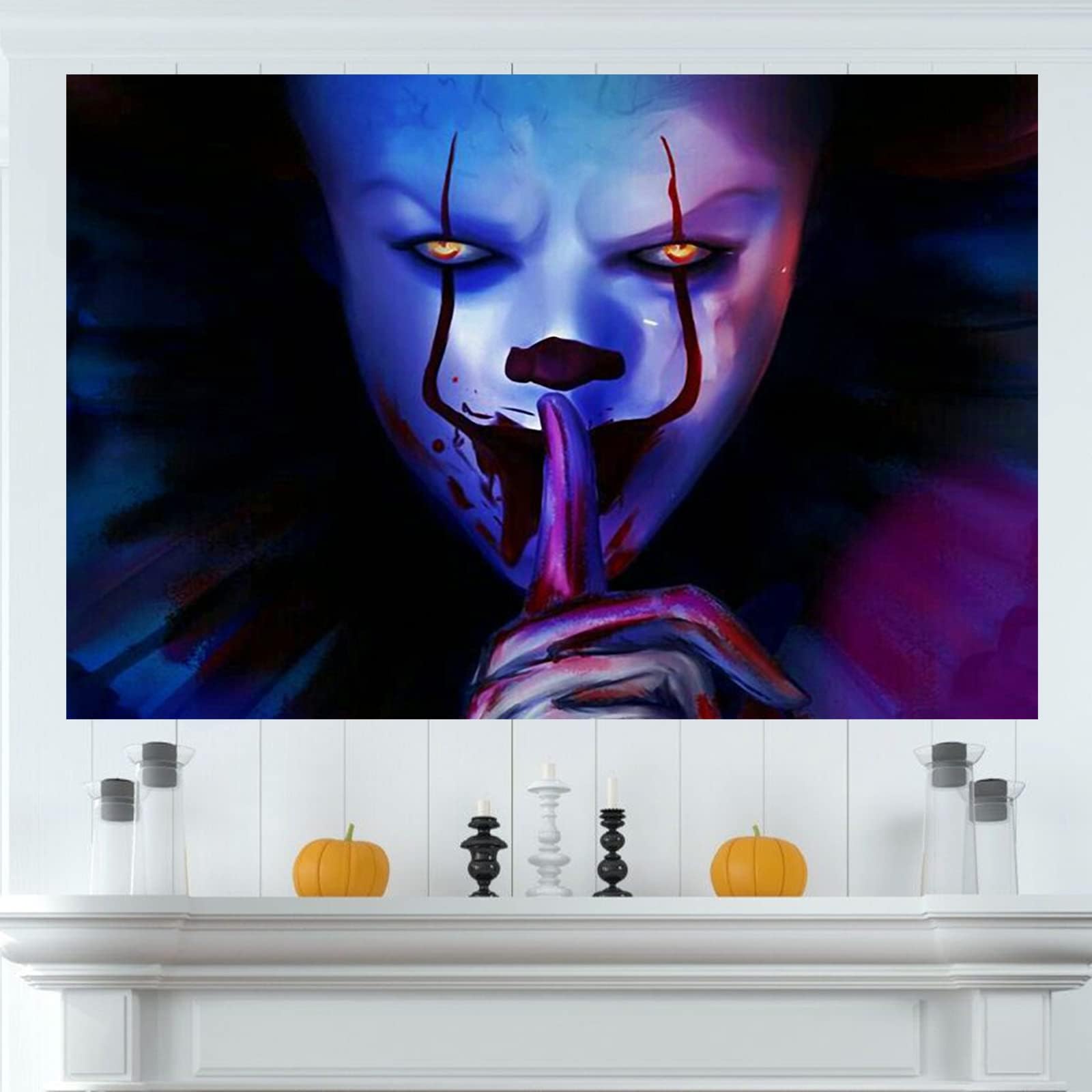 Amazon.com: We All Float Down Here Pennywise String Flags Banner Horror ...