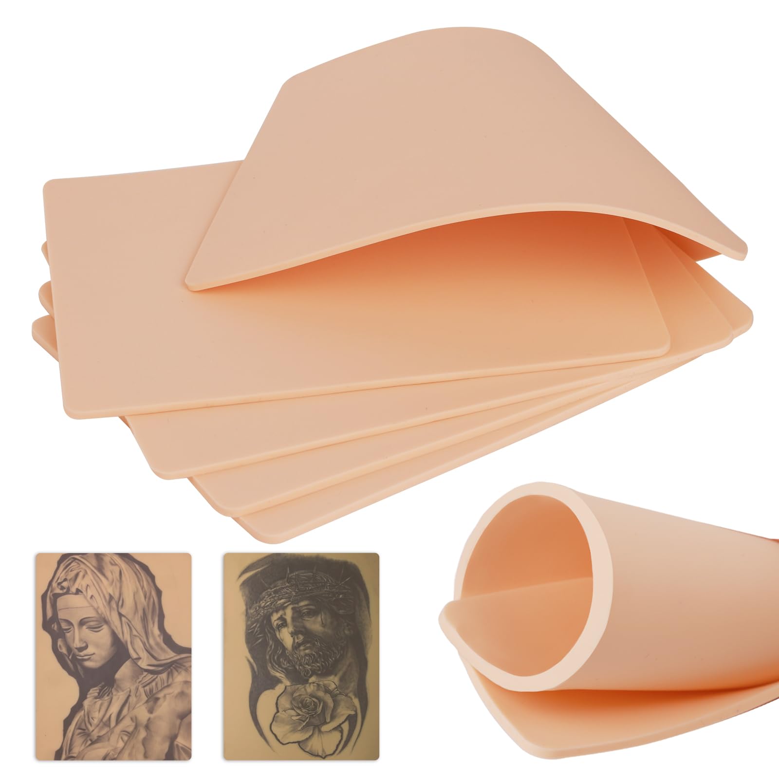 Amazon.com: 3MM Tattoo Fake Skin - Jconly 5Pcs Double Sides Thick Fake ...