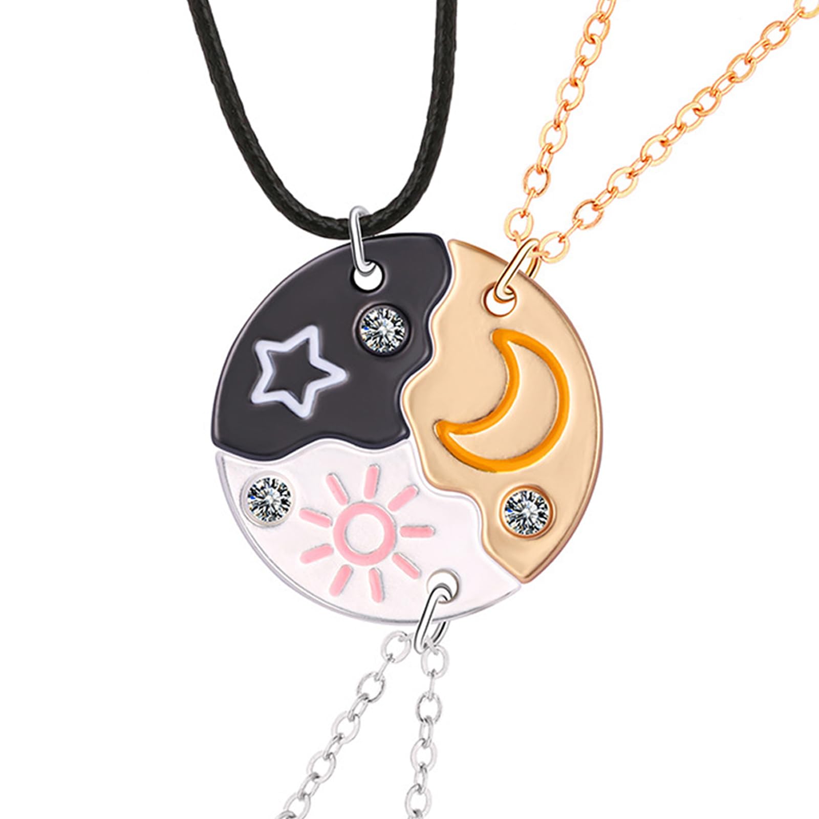 Hifot 3 Pièces Collier d Amitie pour 3 Filles, Collier Best Friends ...