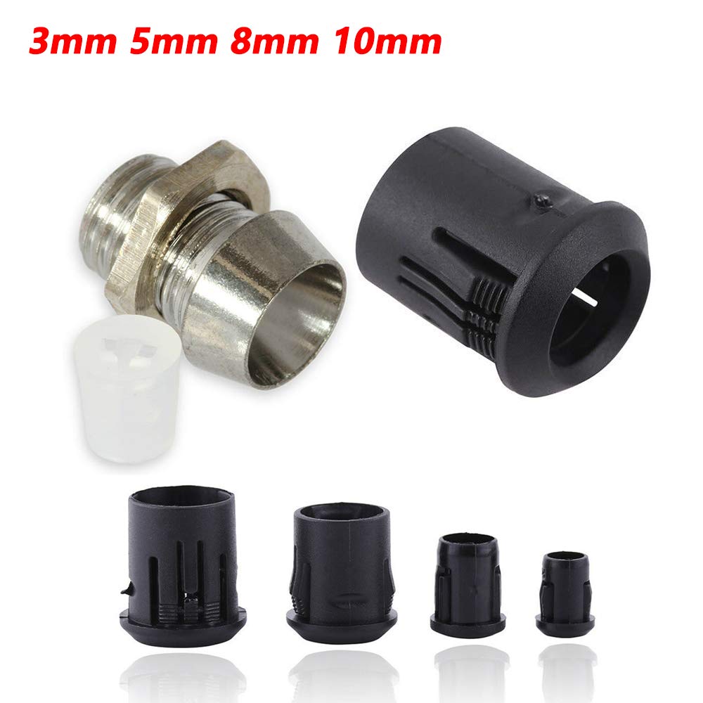 3mm 5mm 10mm Led Chrome Black Plastic Holder Panel Mount 3mm, 5mm, Or ...