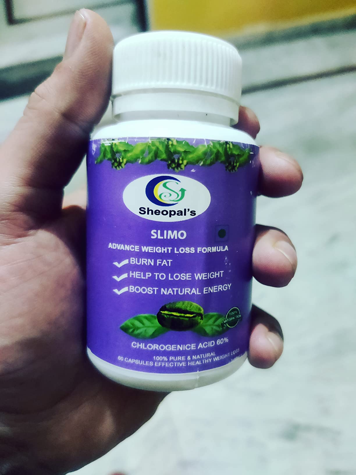 Sheopal's Slimo Pure & Natural Green Coffee Extract with Chlorogenic ...