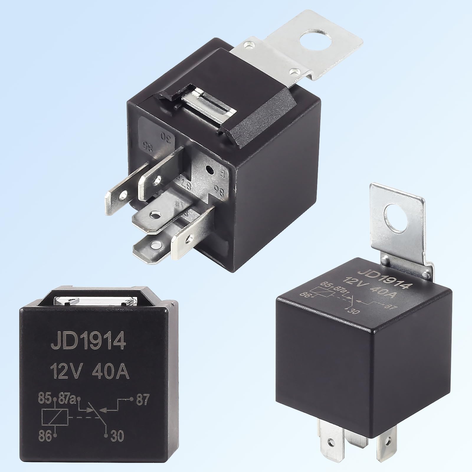 Snapklik.com : 8 Pack 12V Heavy Duty Relay Switch 30A/40A SPDT 5 Pin ...