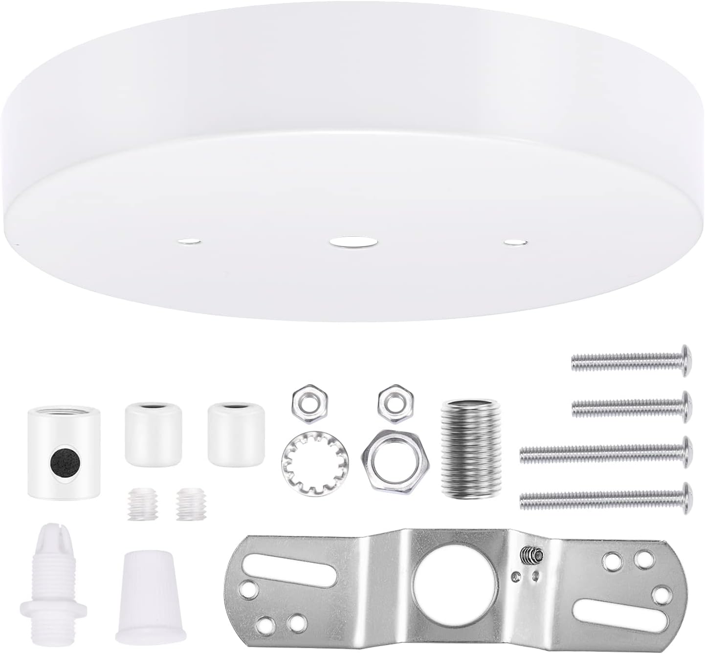 Canomo 6 Inch White Ceiling Lighting Canopy Kit Ceiling Plate Cover 3 ...
