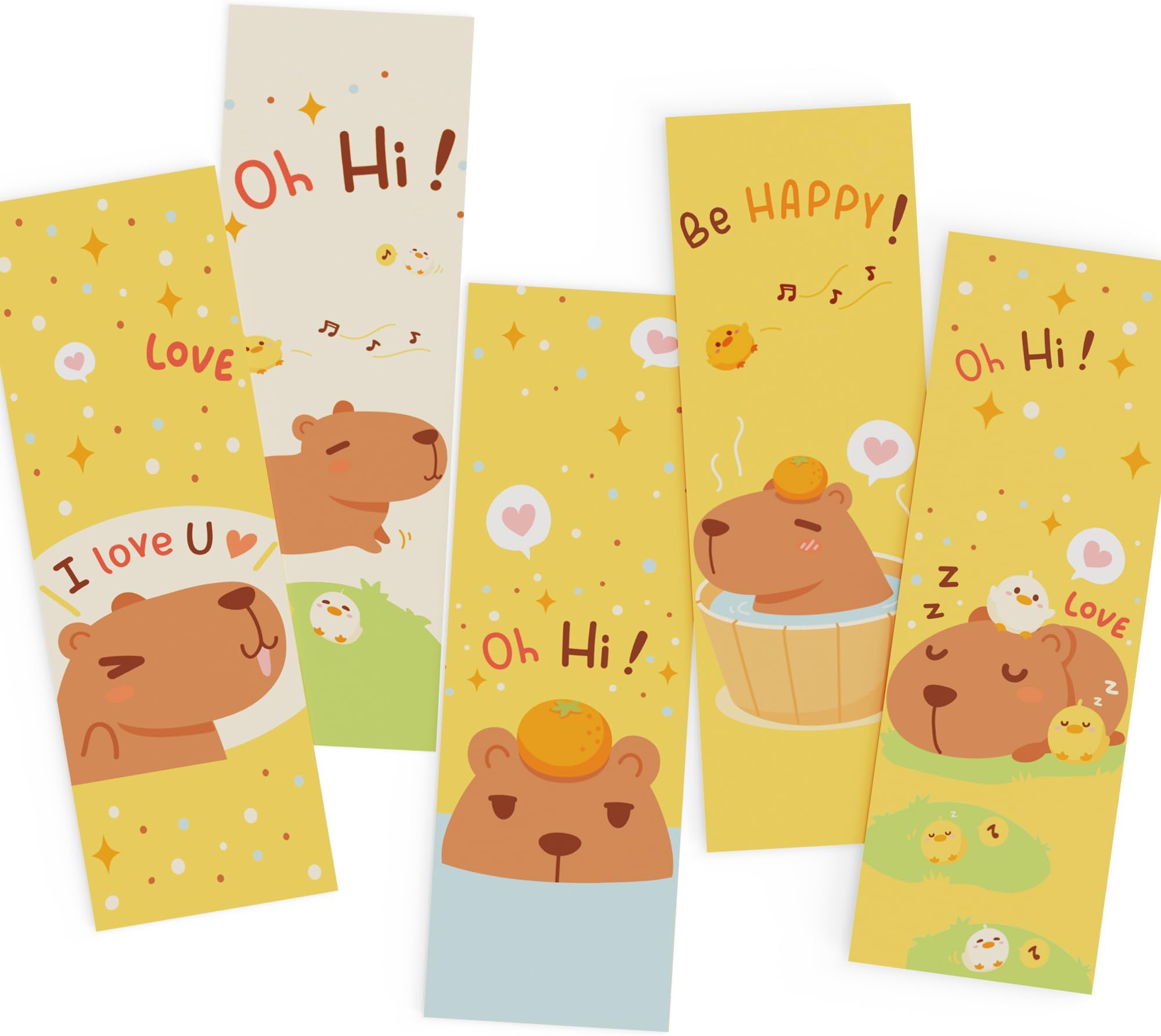Amazon.com: Pack of 20 Capybara Bookmarks, Book Lover Gifts, 5 Designs ...