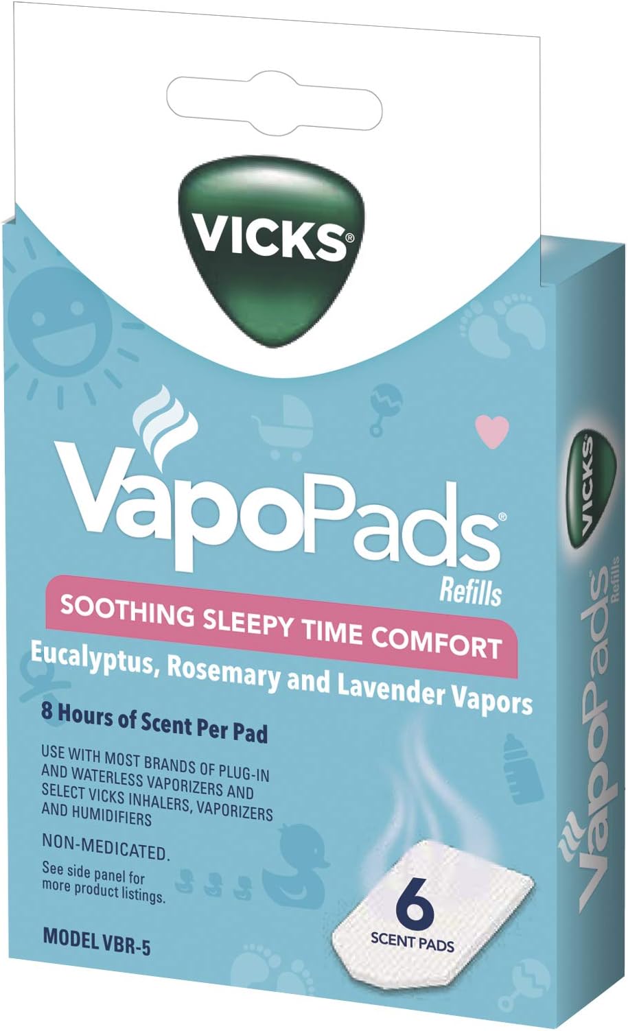 Amazon.com: PUR Vicks Soothing Vapors Replacement Pads, White, 6 count ...
