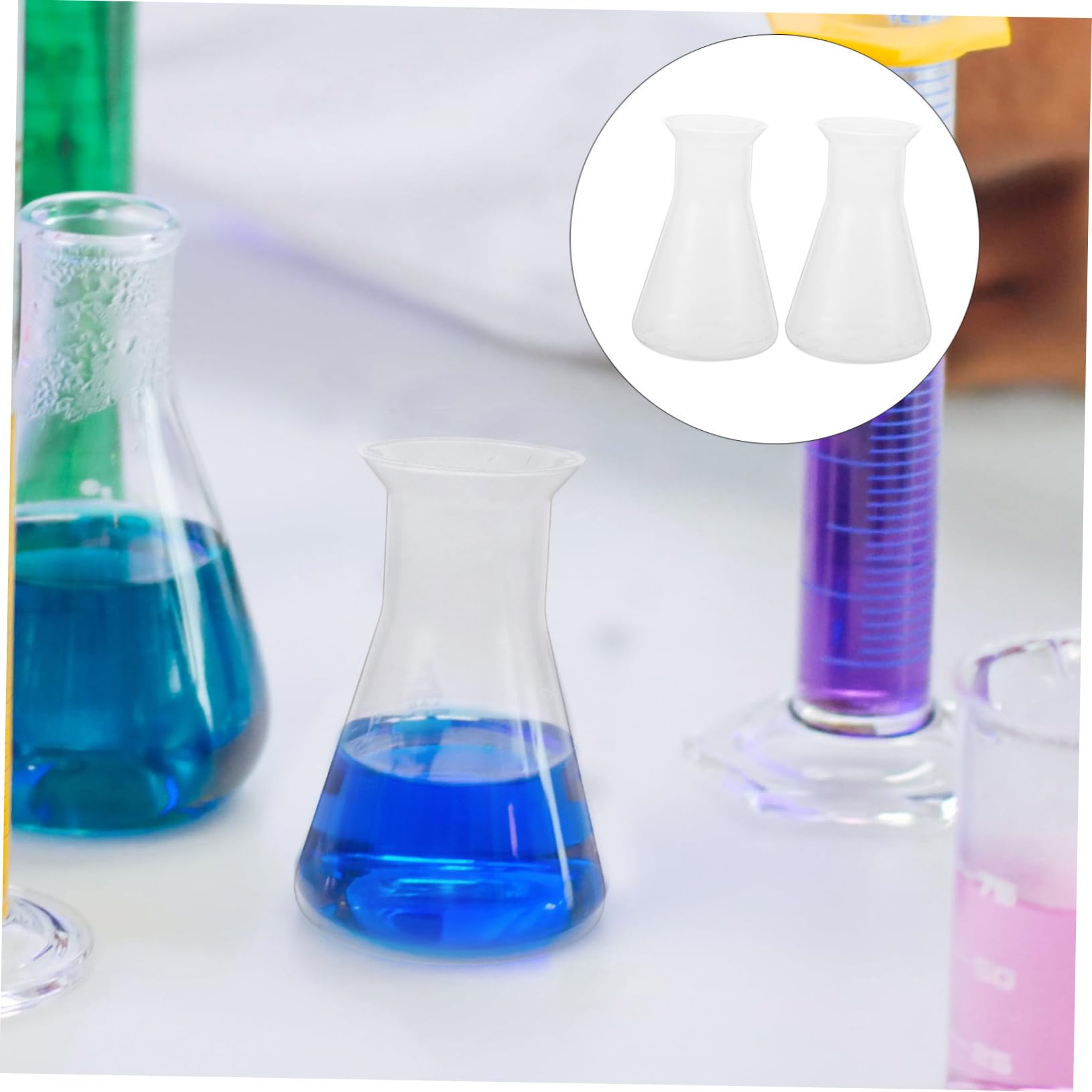 Snapklik.com : 6pcs Laboratory Flask Graduated Flask 100ml Conical ...