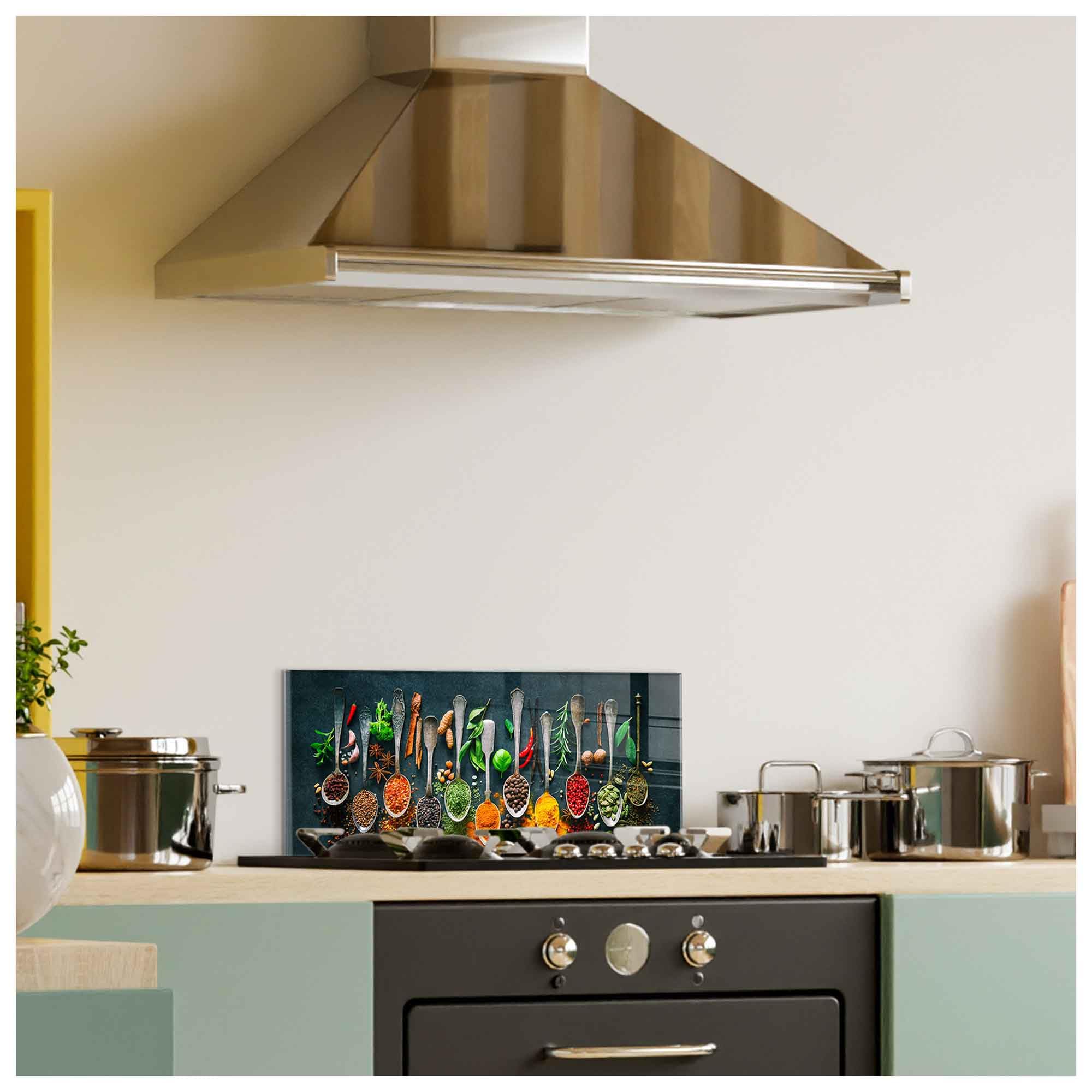 Amazon.com: Tempered Glass Kitchen Backsplash, Stove Back Cover, Stove ...