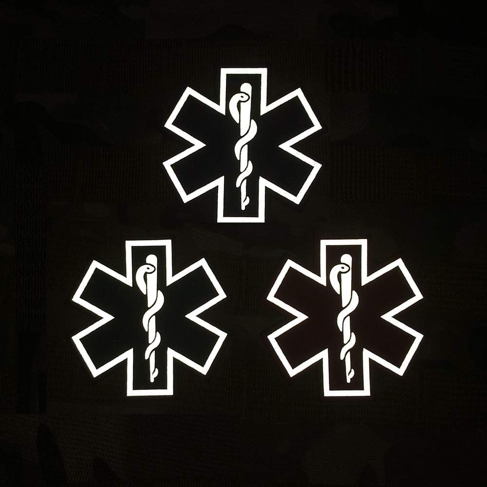 IR Reflective Medic Patches Infrared EMS EMT Medical Paramedic Star of ...