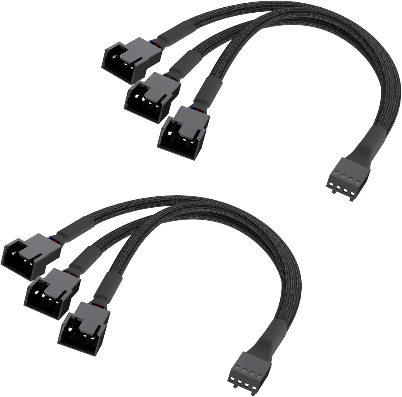 Amazon.com: PWM Fan Splitter Cable, Yeebline 3 Pack Sleeved Braided ...