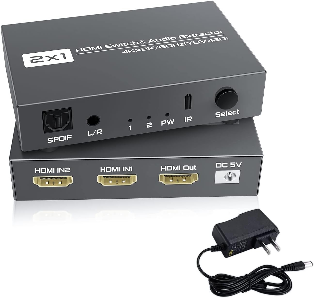 Amazon.com: HDMI Switch 4x1 with Audio Extractor, 4K@60Hz Ultra HD HDMI ...