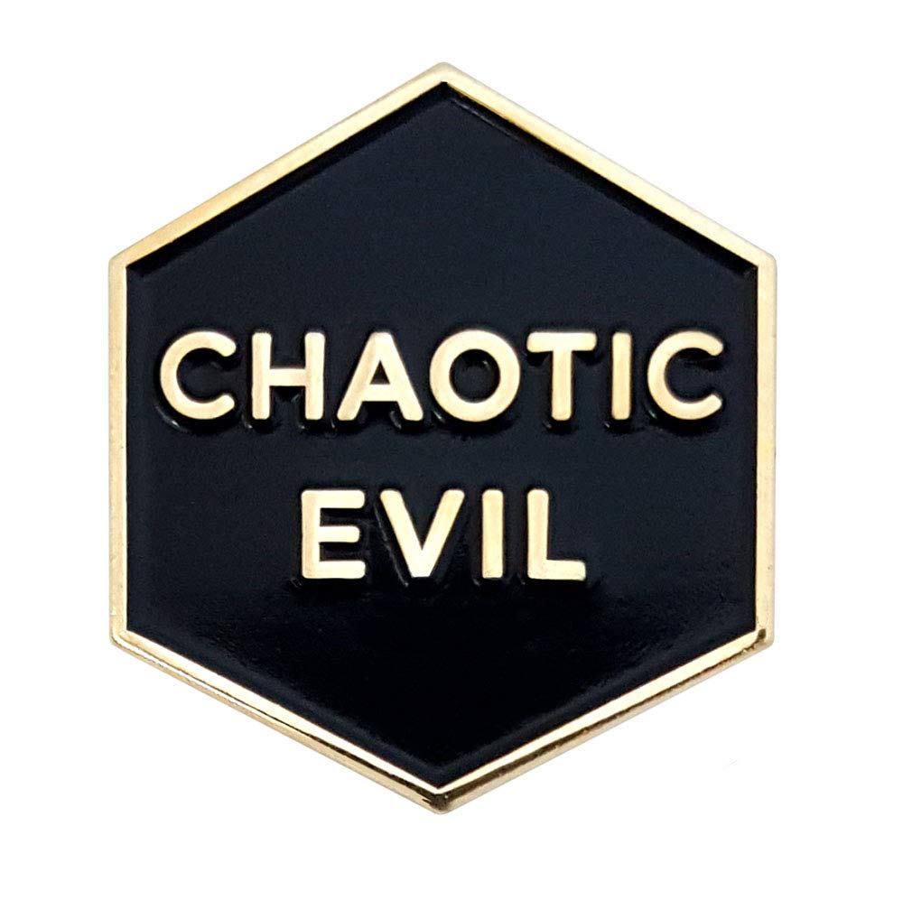 Amazon.com: Pinsanity Chaotic Evil Enamel Lapel Pin : Clothing, Shoes ...