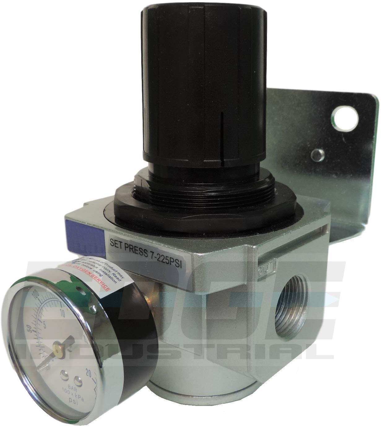 HEAVY DUTY IN-LINE COMPRESSED AIR PRESSURE REGULATOR FOR AIR COMPRESSOR ...