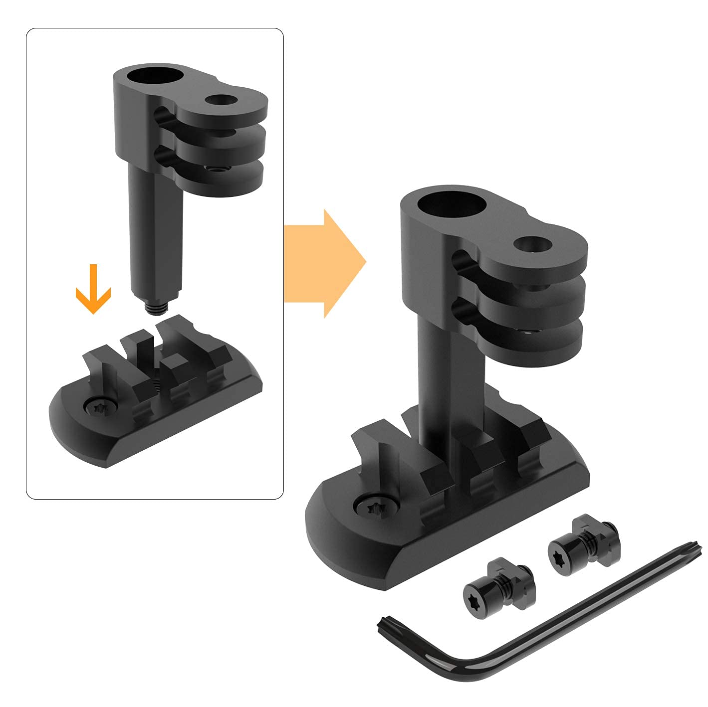 Buy Xaegistac Mlok GoPro Mount, 2 in 1 Side Gun Rail Mount for GoPro ...