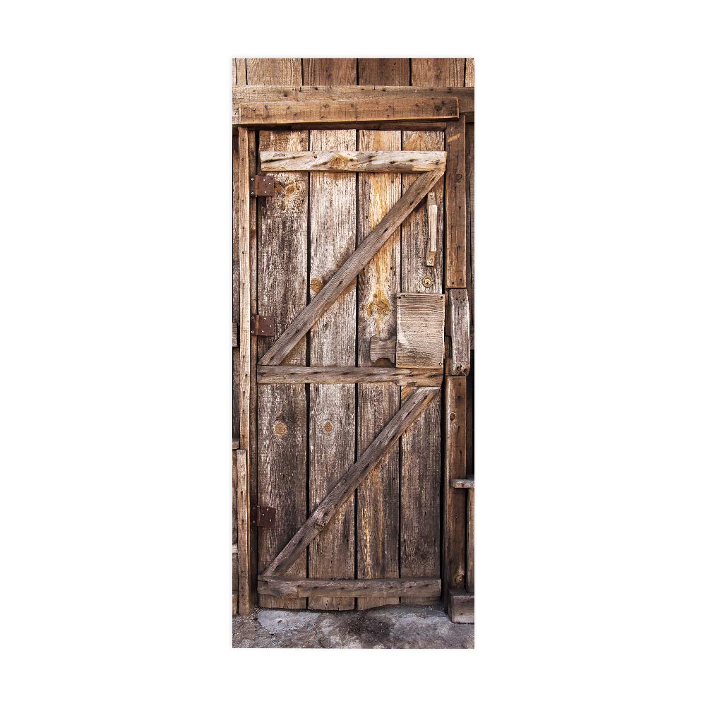 Amazon.com: 3D Door Stickers Murals Peel and Stick - Wooden Door - Door ...