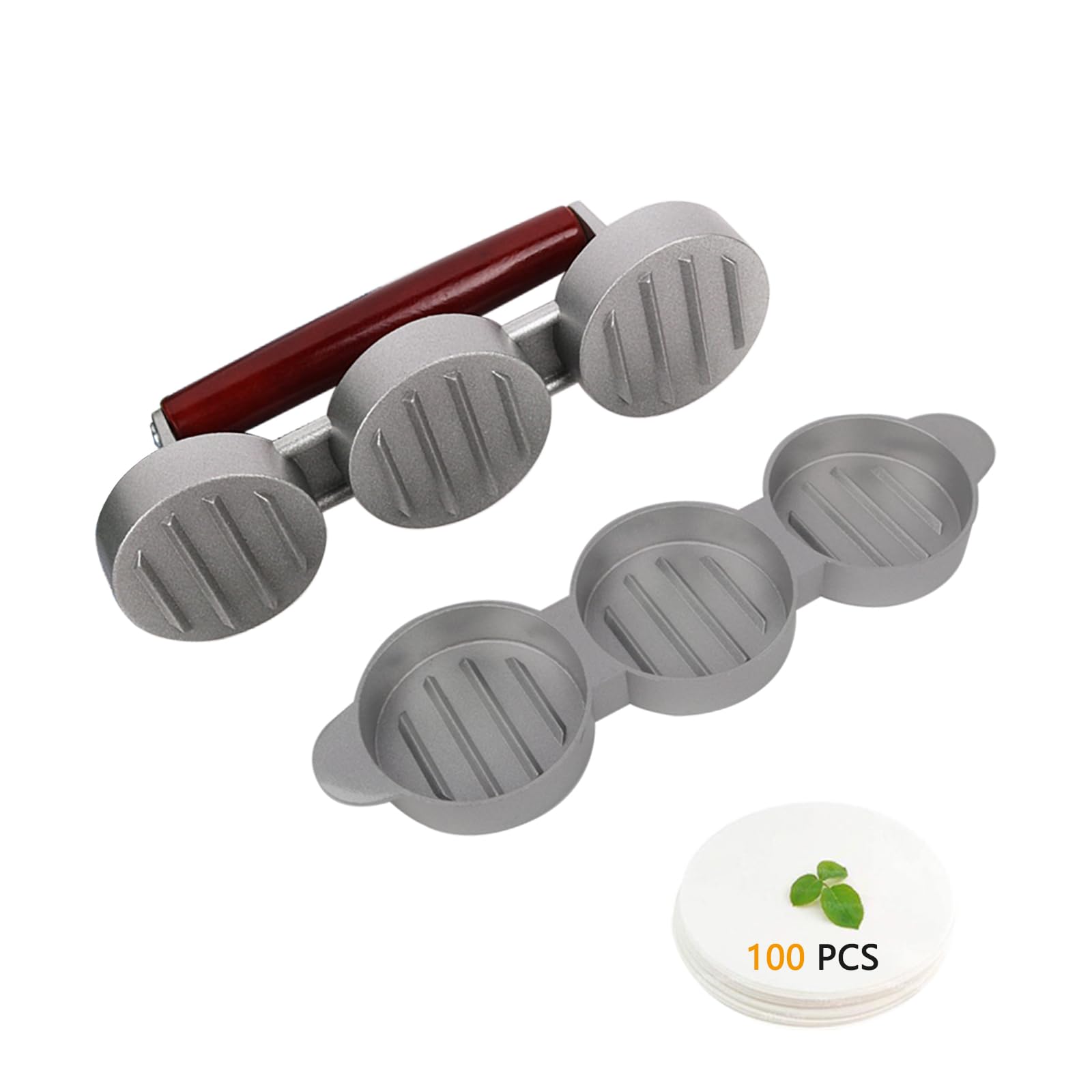 Amazon.com: Volicrt Small Meat Patty Maker with 100 Patty Papers Set ...