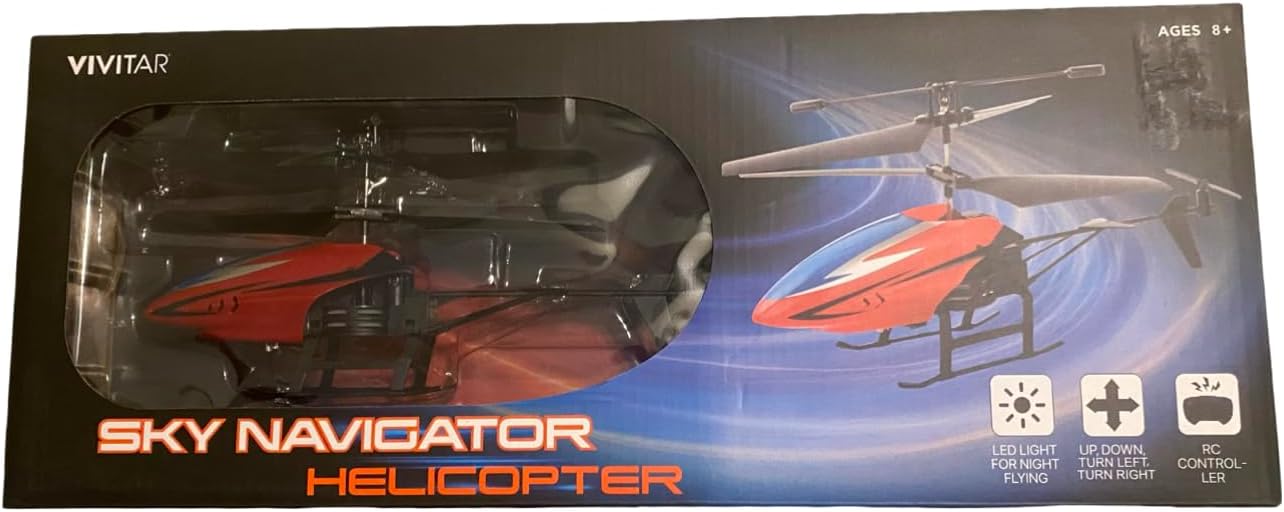Amazon.com: Vivitar Sky Navigator RC Helicopter, LED Light for Night ...