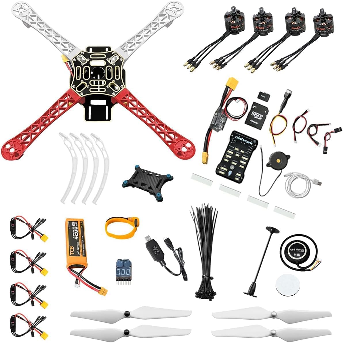 Amazon.com: HAWK’S WORK F450 Drone Kit to build, DIY Quadcopter Set ...