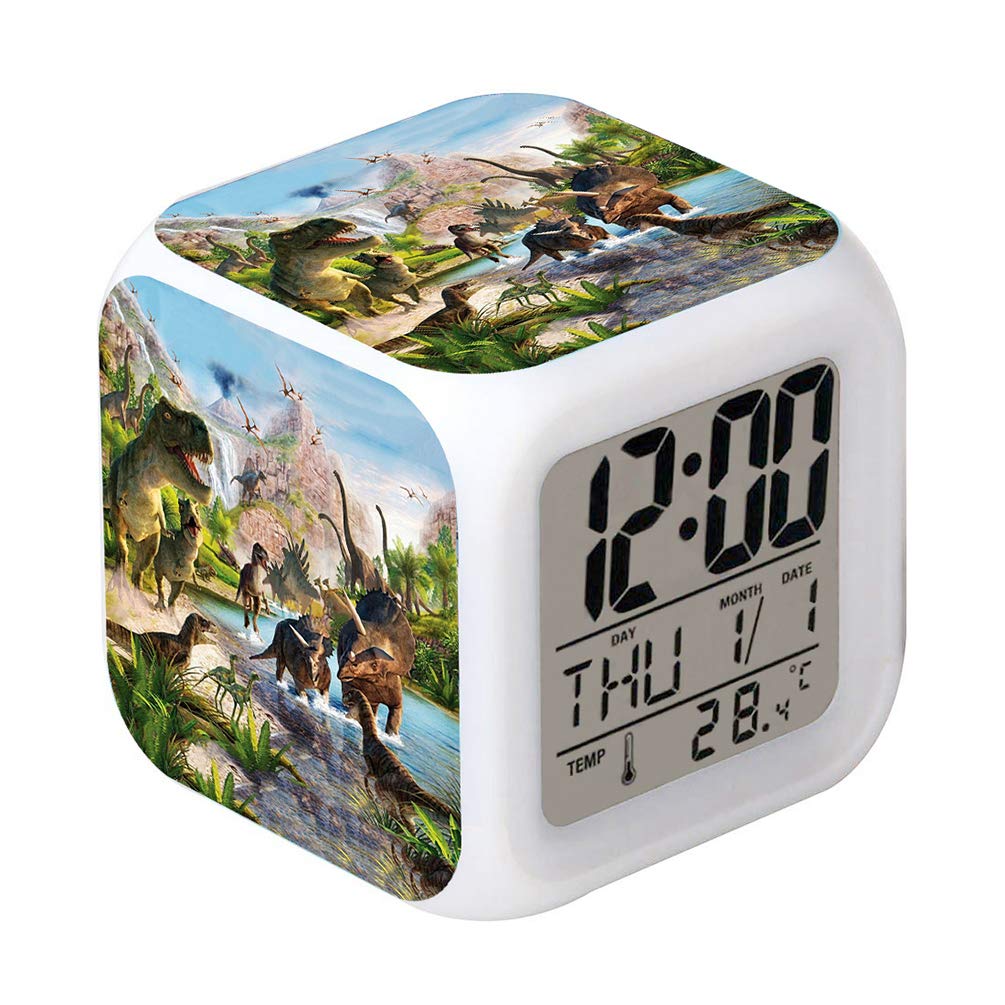 Amazon.com: Cointone LED Alarm Clock Dinosaur Jurassic Design Creative ...