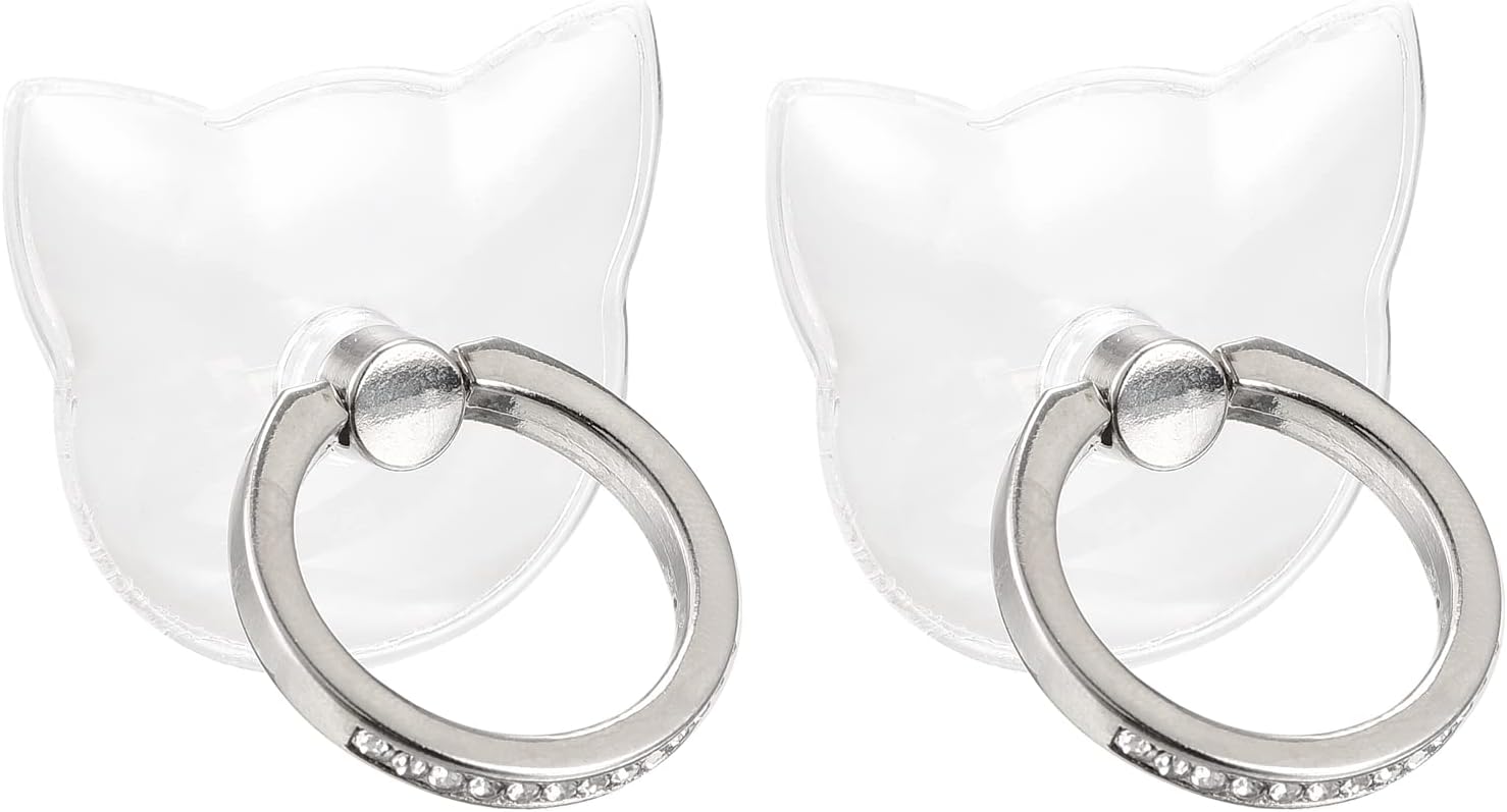 Amazon.com: uxcell Transparent Phone Ring Holders, Diamond Clear Finger ...