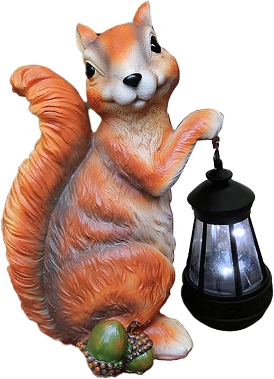 Amazon.com : Outdoor Statues for Garden, Front Porch Squirrel with LED ...
