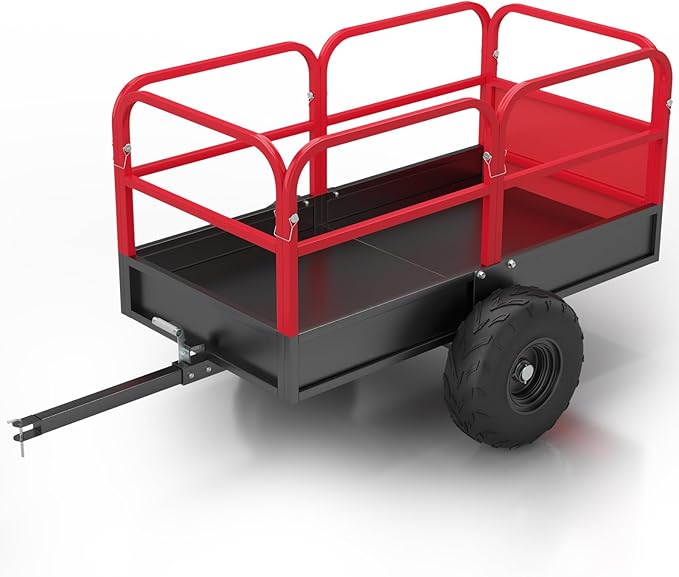 Amazon.com : ATV Tow Behind Dump Trailer, 1700LB Capacity & Removable ...