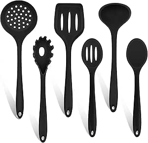 Amazon.com: TeamFar Cooking Utensils, Silicone Kitchen Utensils Set of ...