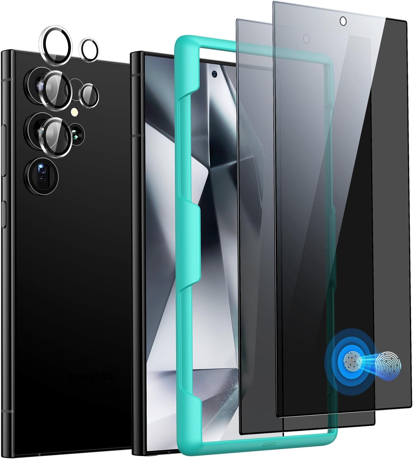 ESR 2+1 Pack for Samsung Galaxy S24 Ultra Screen Protector Set, 2 ...