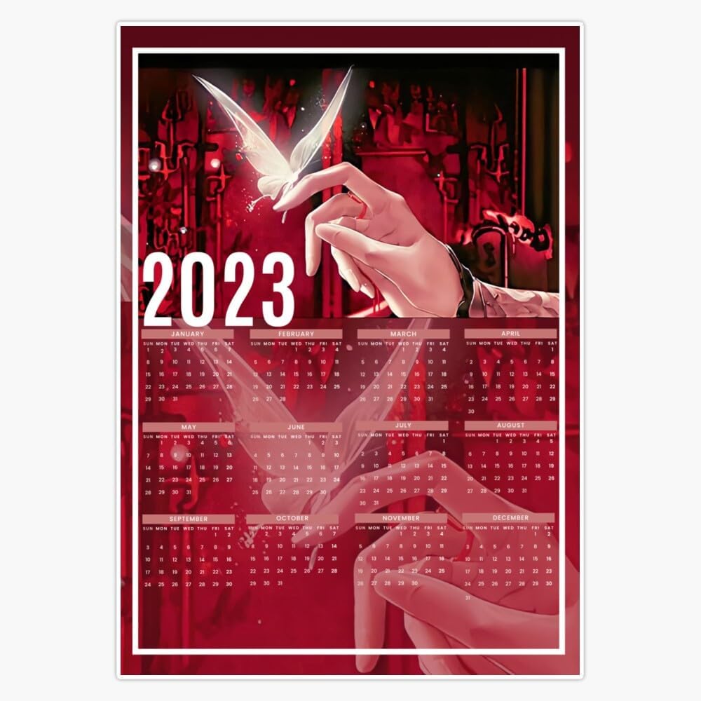 Amazon.com: Hua Cheng Butterfly Tgcf Bl Anime Calendar Sticker Vinyl ...