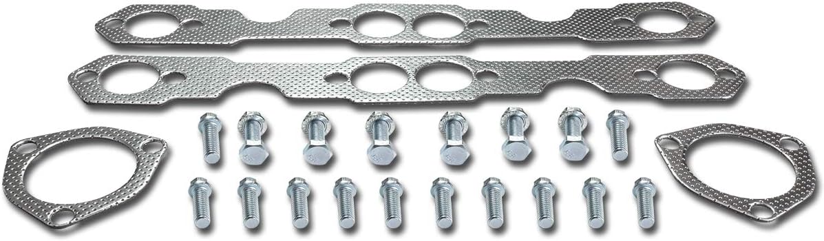 DNA Motoring GKTSET-SBC-TR15 Aluminum Exhaust Manifold Header Gasket ...
