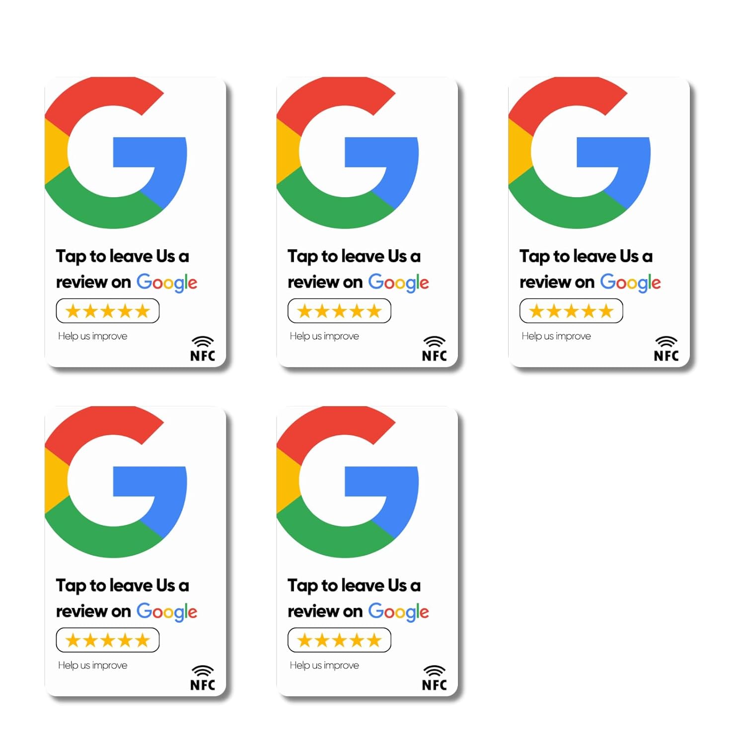 tinydabba Review NFC Card - Pack of 5 Cards. With NFC & QR Code ...