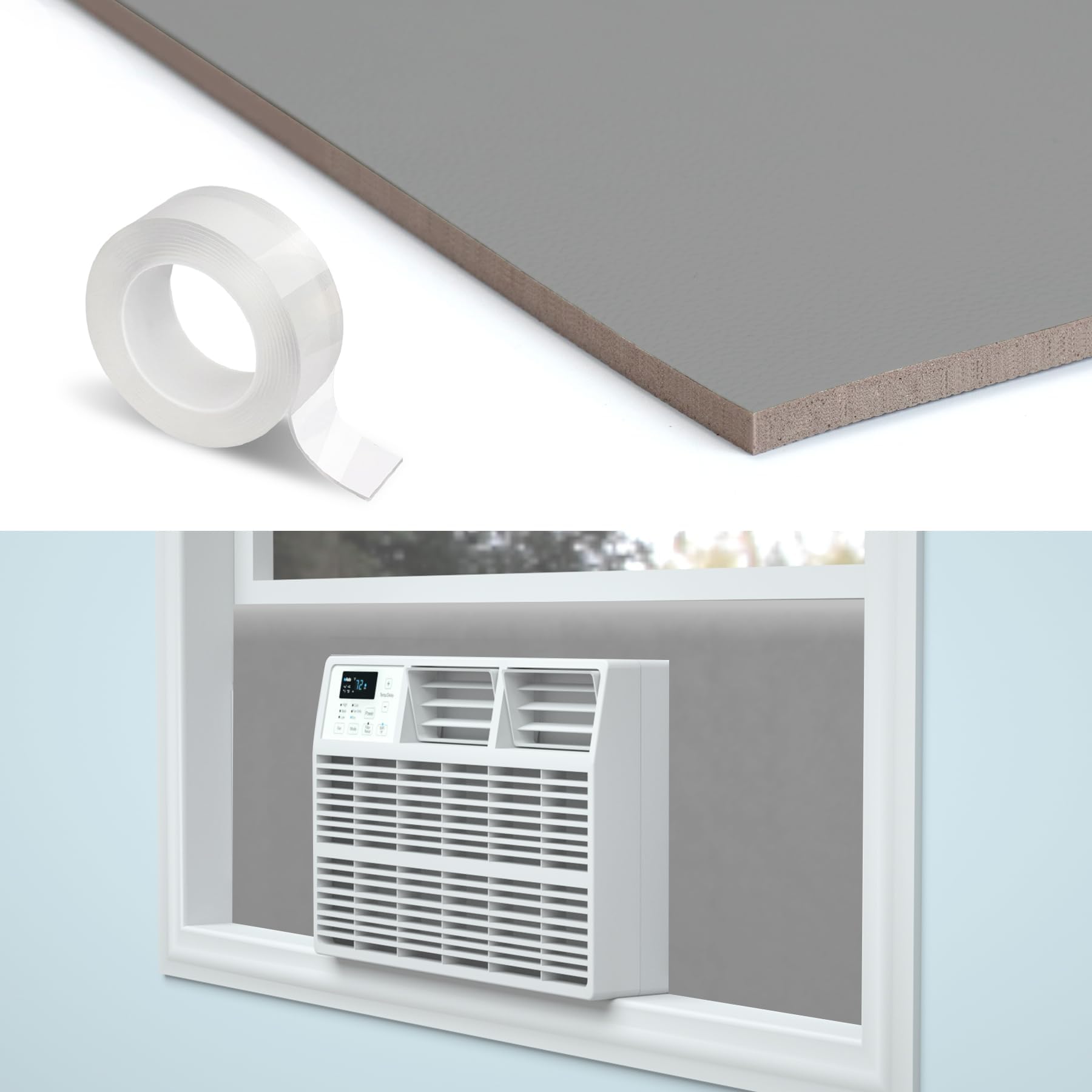 Amazon.com: Memrita Window Air Conditioner Foam Insulating Panels ...