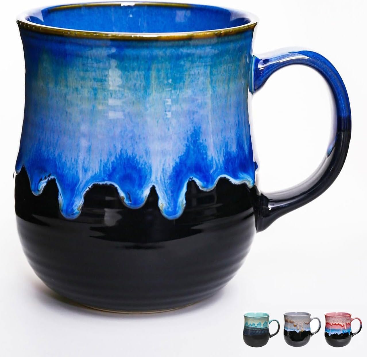 Amazon.com | hengshukeji 600ml Large Ceramic Coffee Mug with Handle ...