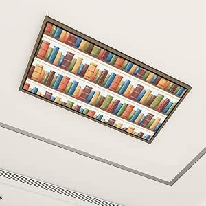 Decorative Fluorescent Light Covers for Ceiling Lights 6 Packs Seamless ...