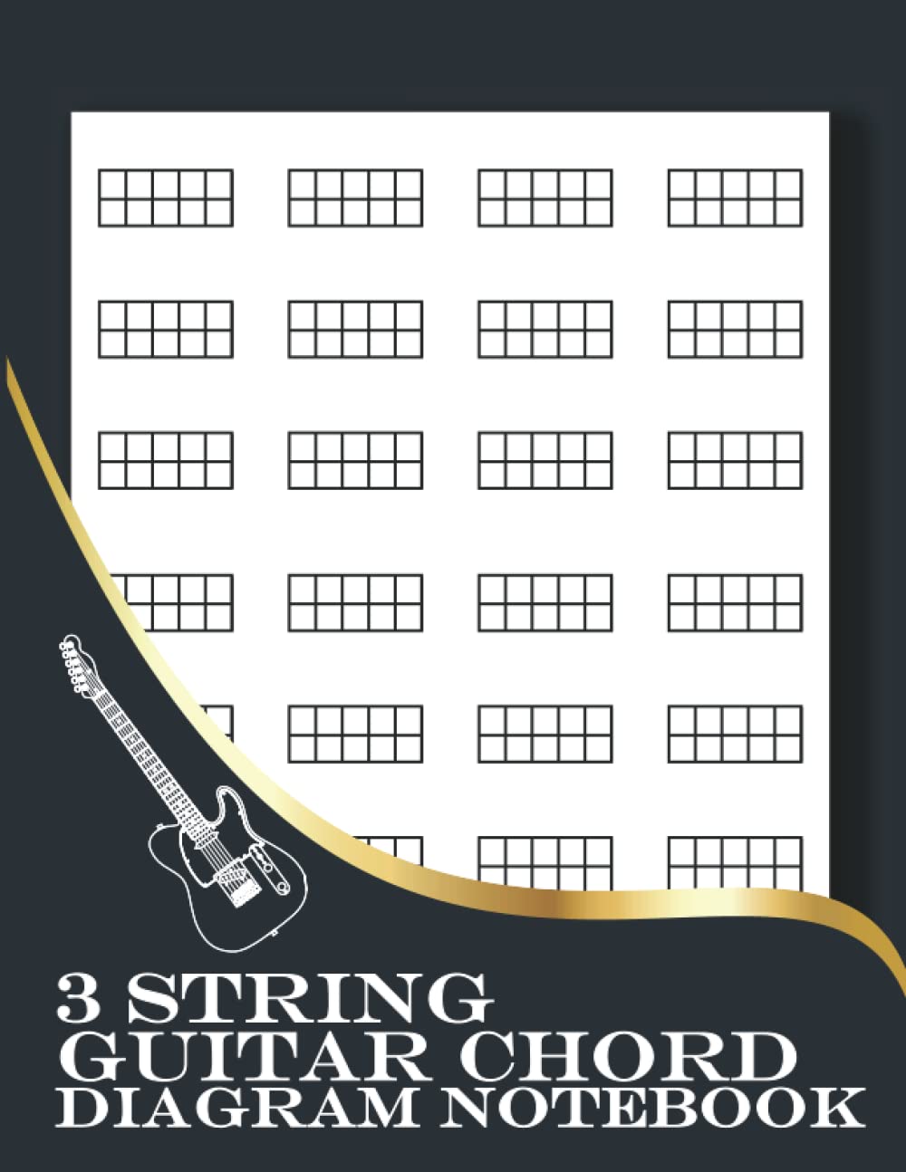 Buy 3 String Guitar Chord Diagram : Blank 3 String Guitar Chord Paper ...