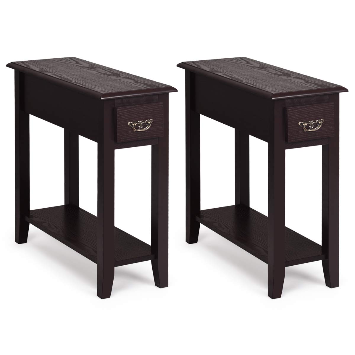 Amazon.com: Tangkula Narrow End Table, Slim Side Table with Drawer and ...