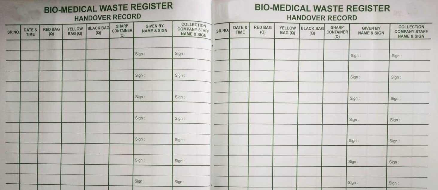 Buy NABH Bio Medical Waste Register | Online at Low Prices in India ...