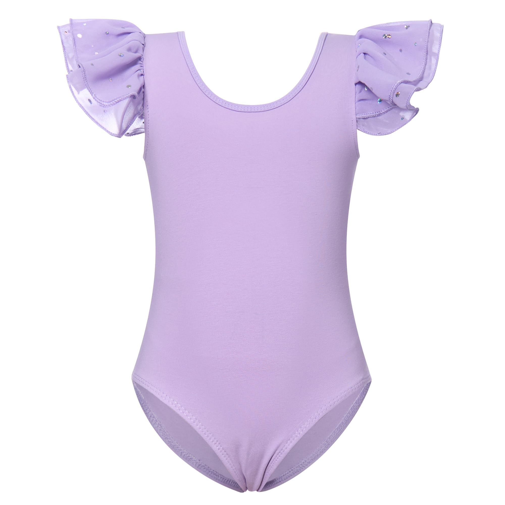 Snapklik.com : Purple Leotards For Girls Ballet Size 4-5 Sparkle Ruffle ...