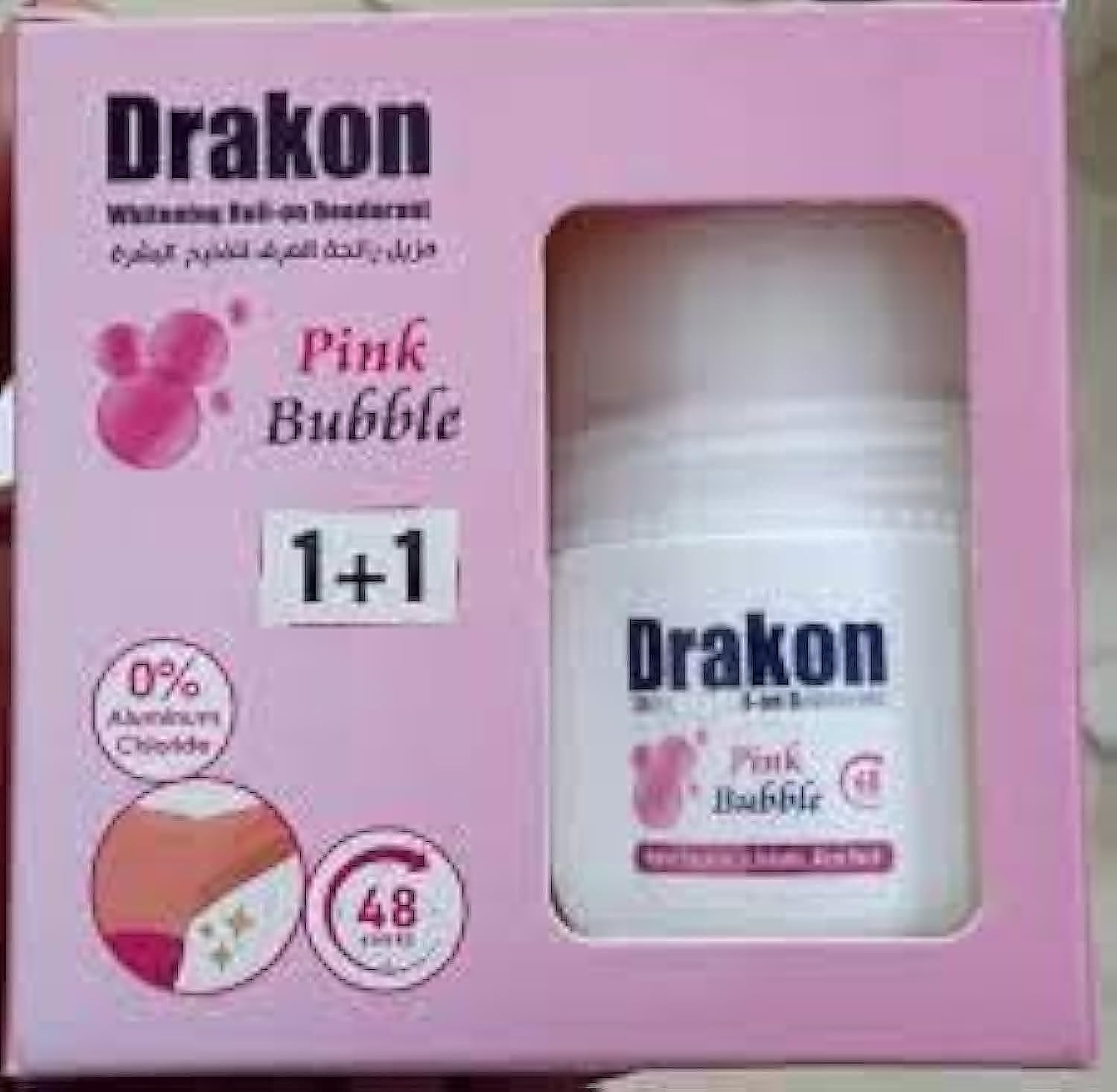 Drakon Roll-On Deodorant 5in1 Pink Bubble Scent, 48h Protection For ...