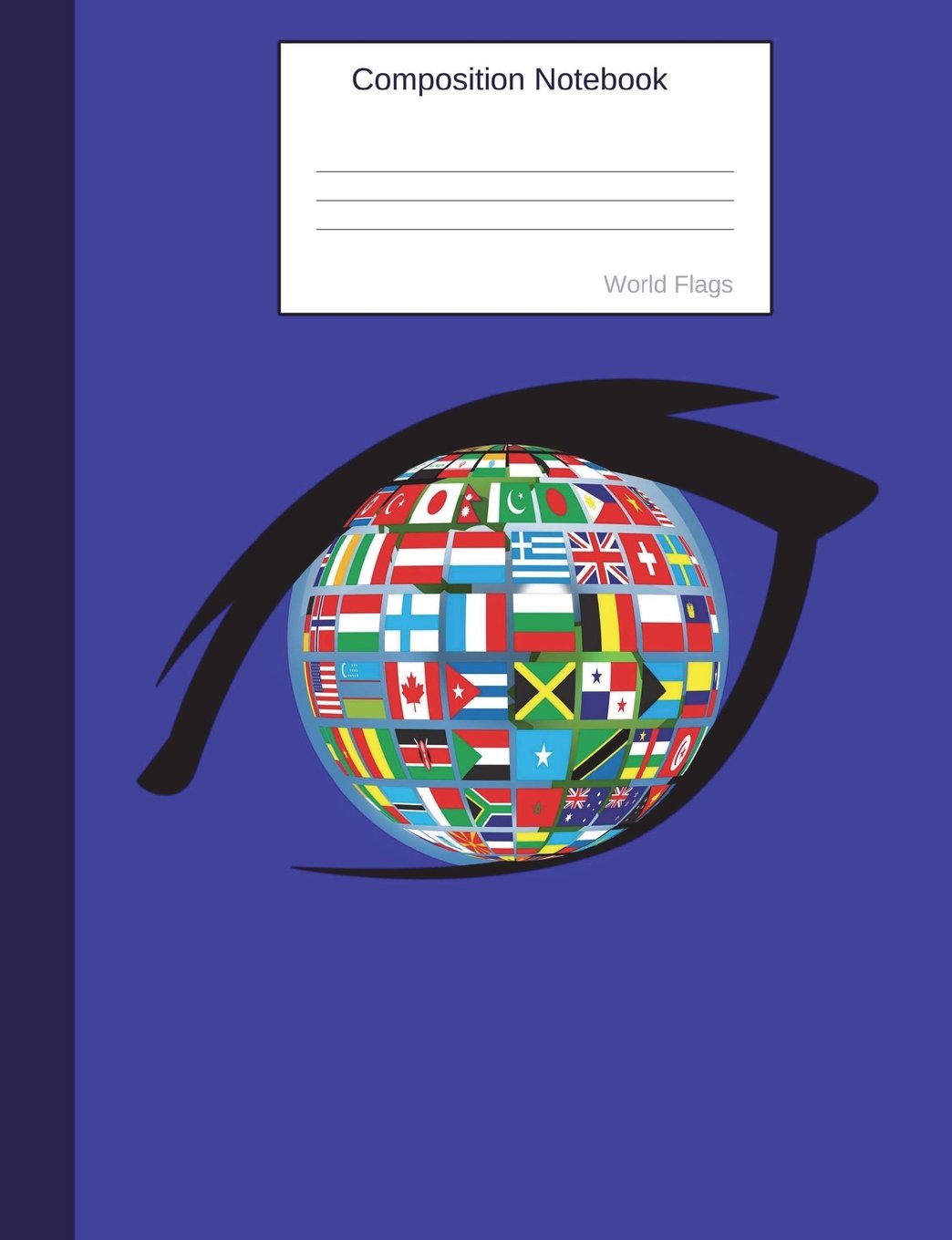 Composition Notebook World Flags: Wide Ruled lined Book to write in for ...