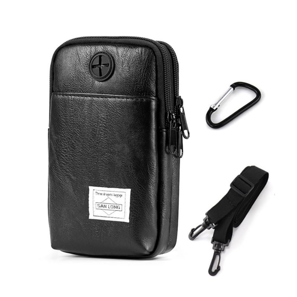 Amazon.com: Leather Cell Phone Holster with Shoulder Strap, Phone ...