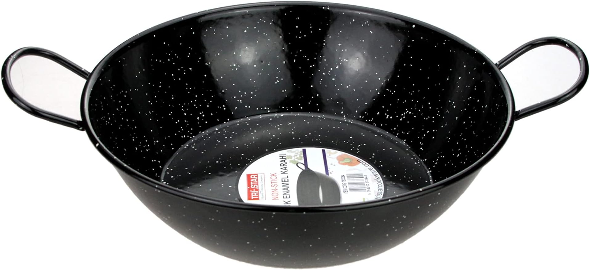 Enamel Kadai Wok Pan 20cm Enamel Non Stick Karahi Kadhai Kadai with ...