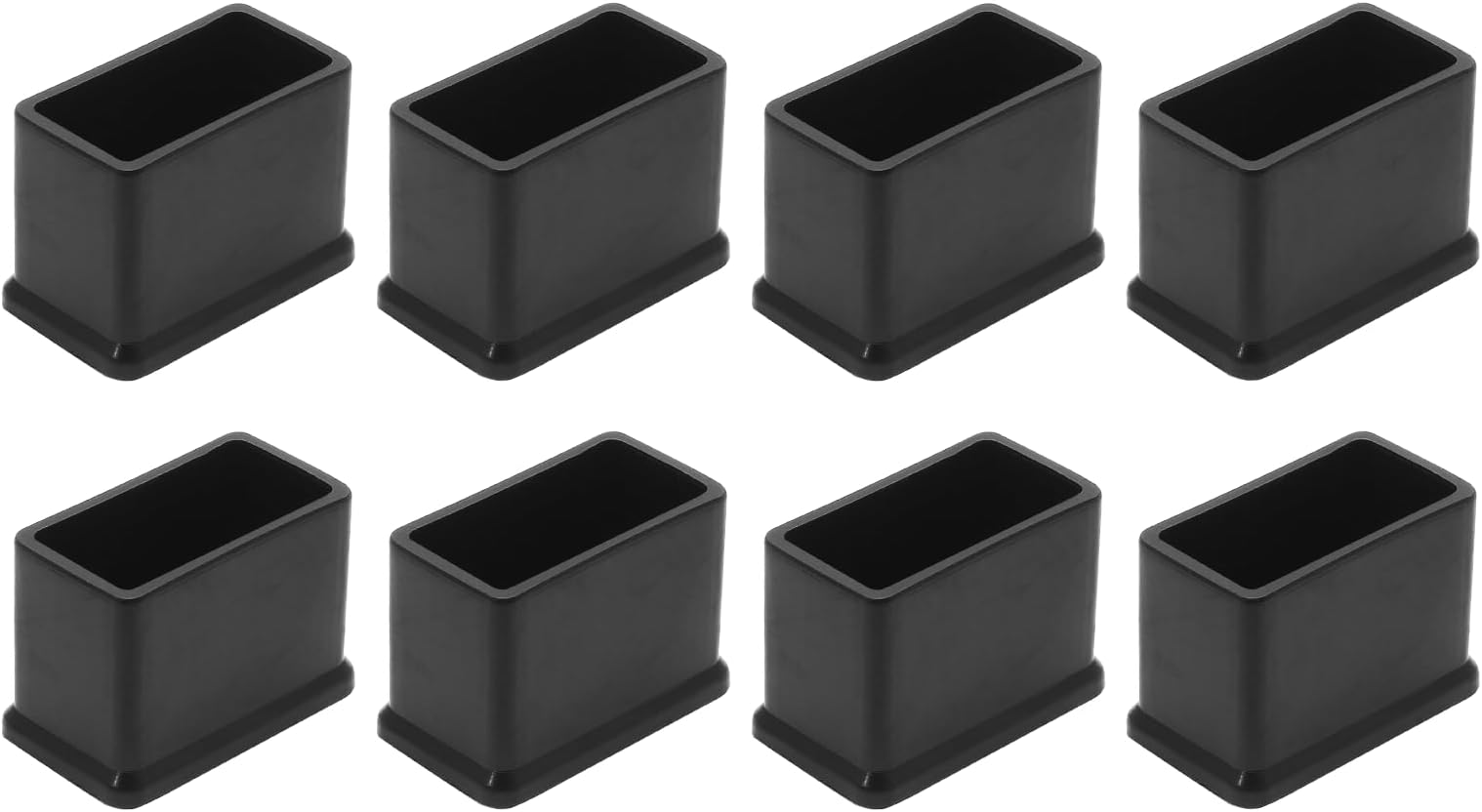 Bonsicoky 20Pcs Rectangle Rubber Furniture Leg Caps (3/4" x 1-1/2 ...