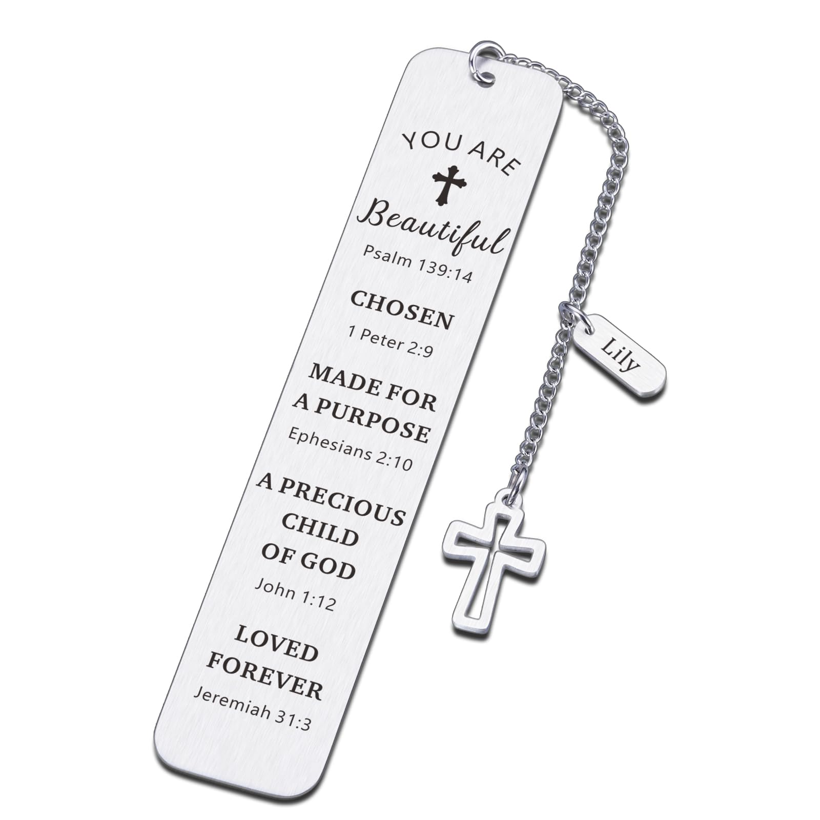 Amazon.com: Personalized Christian Bookmarks for Women Custom Cross ...