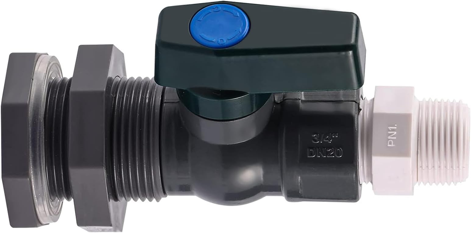 Amazon.com: 2 Pack Rain Barrel Spigot Kit, PVC Water Barrel Diverter ...