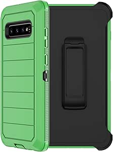Amazon.com: for Samsung Galaxy S10 Case with Belt Clip Holster, 2 x Screen Protector, [Military ...