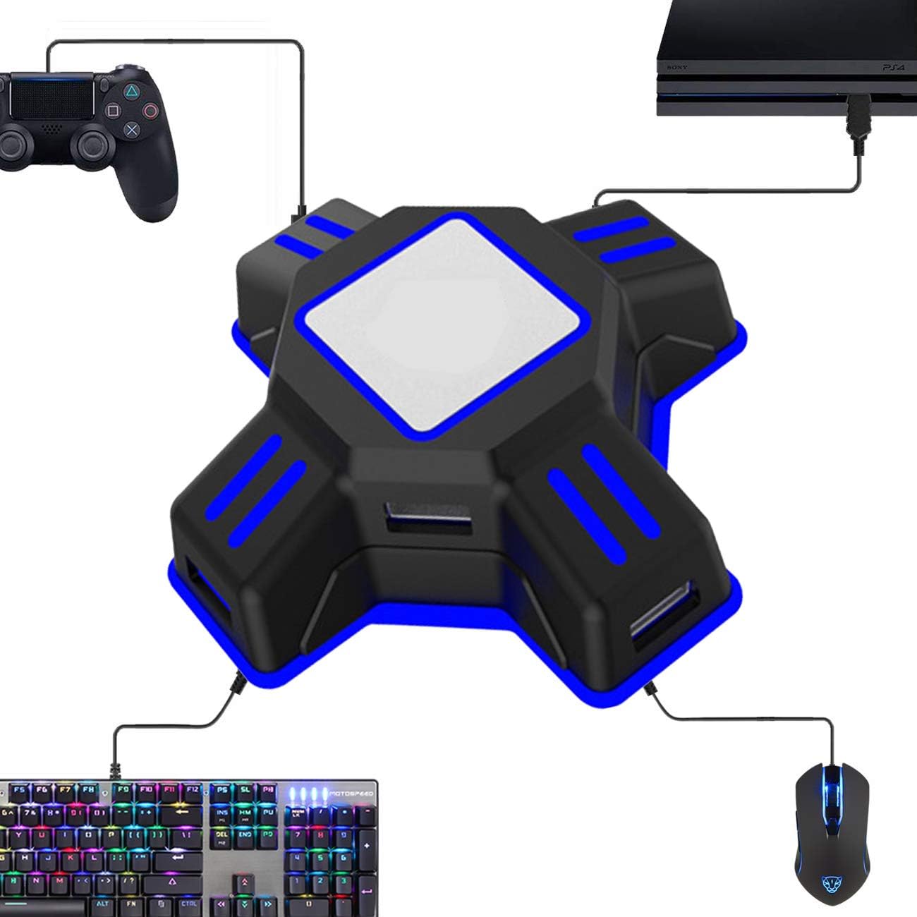 Mouse Keyboard Adapter for Playstation 4, Keyboard and Mouse Converter ...